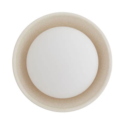 Da49005 Glaze Small Wall Sconce Ivory Stained Crackle Ceramic