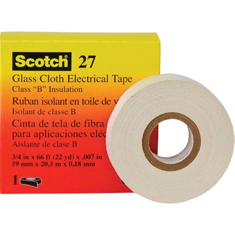 3m 27 34x66 1in Scotch® 27 Glass Cloth Electrical Tape 19 Mm 34 W X 20 M 66 L