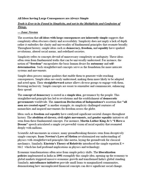 Upsc Essay Model Answer 2 Pdf Egalitarianism Sustainability