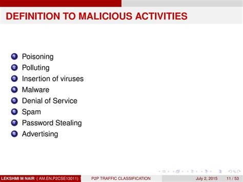 P2p Netwok Traffic Classification Ppt