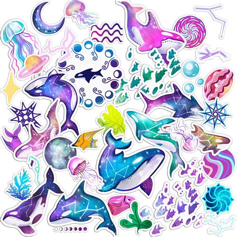 ᐉ Набор стикеров Lex Altern Космические киты виниловые 42 шт • Купить в Киеве Украине • Лучшая