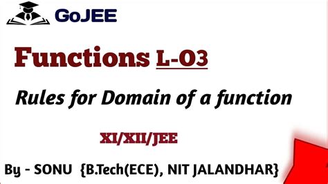 Functions 3 Rules For Domain Of A Function Rules For Finding Of Domain Rules Of Domain Youtube