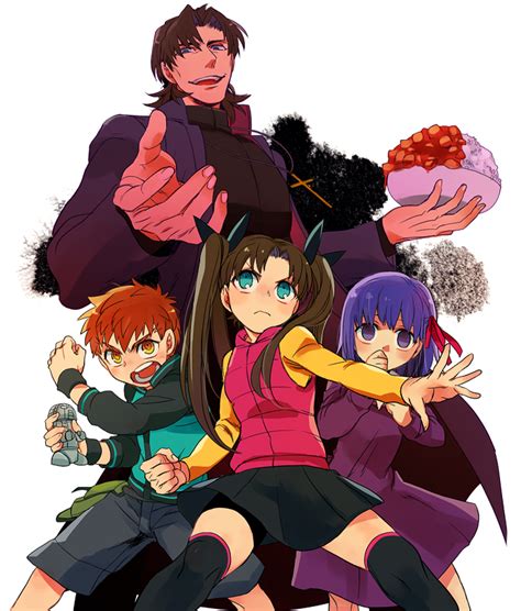 Tohsaka Rin Matou Sakura Emiya Shirou Kotomine Kirei Emiya Shirou