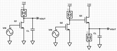 Solved The Circuit On The Left Is A Simple Ic Cs Amplifier