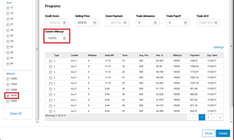 Searching And Filtering Dealertrack Rates And Residuals Program Data For Custom Mileage Programs