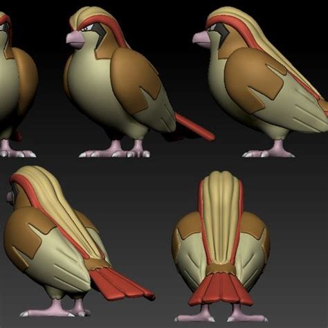 3d File Pidgey Evolution Pack 🐉 ・3d Print Design To Download・cults