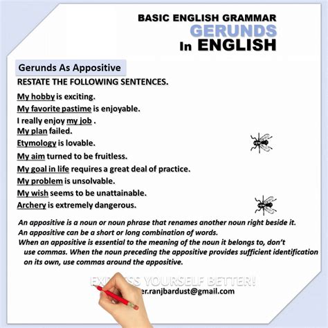 Gerunds Gerunds As Appositive Rgrammarresources