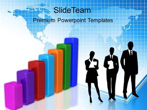 Growth Pie Charts And Bar Graphs Powerpoint Templates Success Ppt
