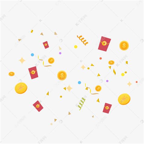 红包彩带漂浮素材图片免费下载 千库网