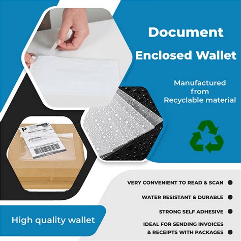 A6 Plain Document Enclosed Wallets Packwith