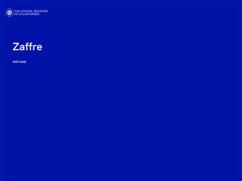 Zaffre Color 0014a8 The Official Register Of Color Names Zaffre Color 0014a8 The Official Register Of Color Names