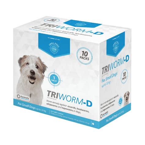Triworm D For Small Dogs Up To 10kg 10 Packs Med365