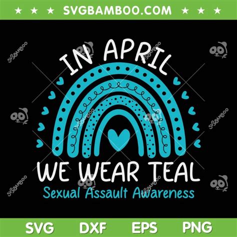 In April We Wear Teal Svg Png