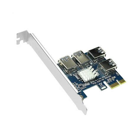 Pcie Pci E Pci Express Riser Card 1x To 16x 1 To 4 Usb 30 Slot