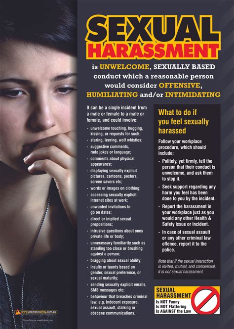 Sexual Harassment Female Safety Posters Promote Safety