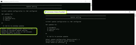 Solved Sconfig Windows Update Failed Requested Registry Access Is Not Allowed Up