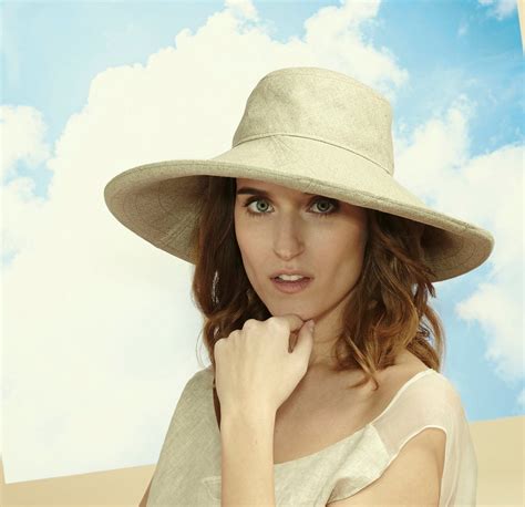 Floppy Hat In Natural Cream Linen Womens Hats Floppy