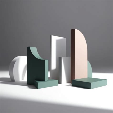 Elegant Shapes For Professional Presentations Premium Ai Generated Image