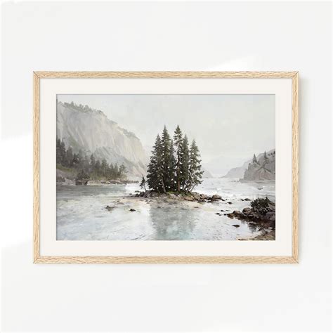 Misty Fjord Painting No2 Pacific Northwest Coastal Art For Airbnb