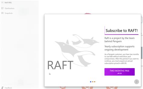 Raft WSL Insists To Offer Free Period And Then Pay For A Subscription While I Have Already Paid