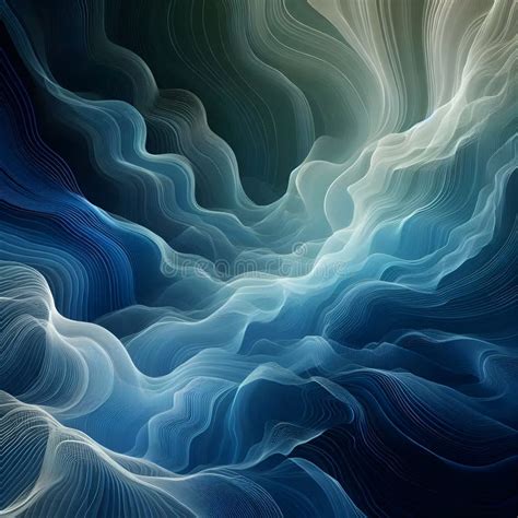 Flowing Abstract Ocean Inspired Background With Soft Gradients And
