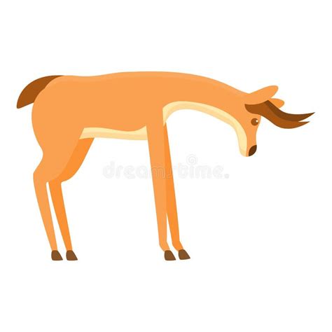Cute Gazelle Icon Cartoon Style Stock Vector Illustration Of