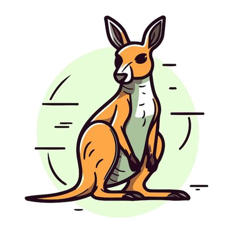 Premium Vector Kangaroo Vector Illustration Of A Cute Kangaroo