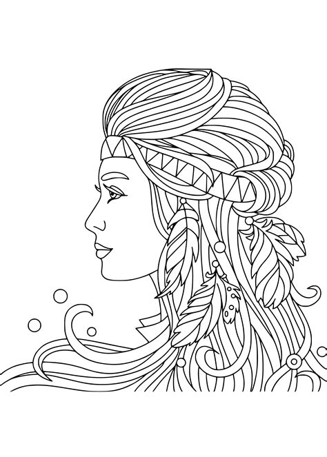 Раскраска девочка с косичками 71 фото