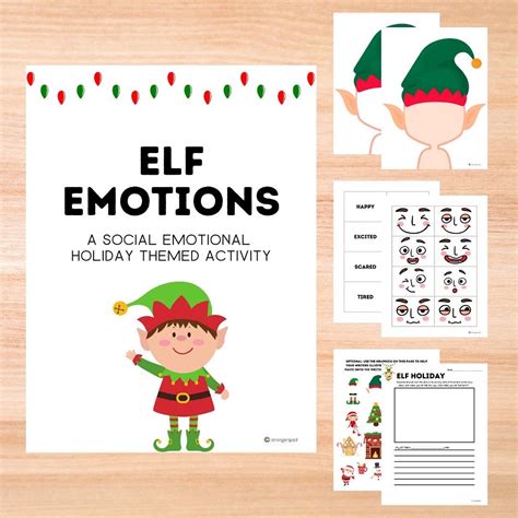 Elf Emotions A Winter Christmas Themed Sel Activity Emotional