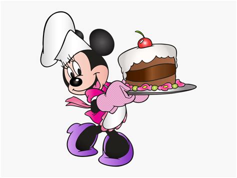 Minnie Mouse Holding Birthday Cake Free Transparent Clipart ClipartKey