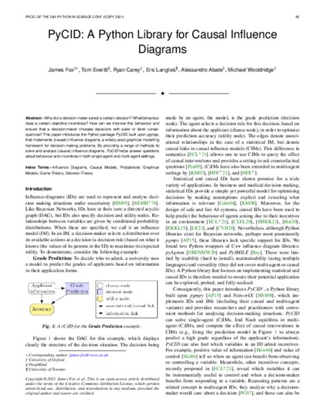 Pdf Pycid A Python Library For Causal Influence Diagrams