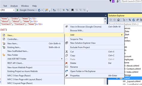Master Page Concept In MVC