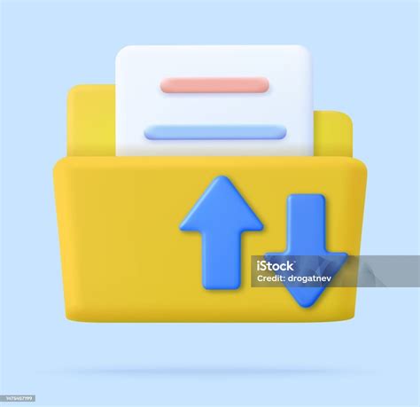 3d Folder Icon向量圖形及更多下載圖片 下載 交換 交通 Istock