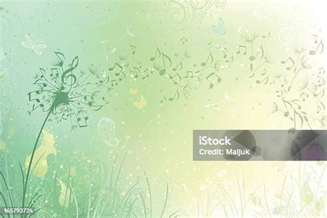 Latar Belakang Musik Dandelion Ilustrasi Stok Unduh Gambar Sekarang
