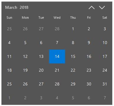 Winforms Calendar Control Windows Forms Syncfusion