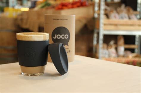 Joco Glass Reusable Coffee Cup Black