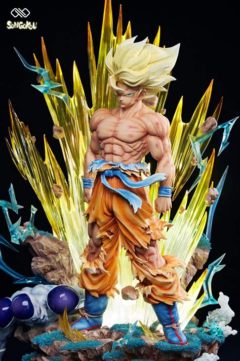 Dragon Ball Z La Nueva Resina De Goku Super Saiyan Con Freezer