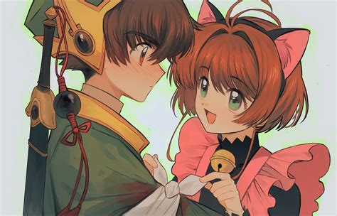 Kinomoto Sakura And Li Xiaolang Cardcaptor Sakura Drawn By Kusuri