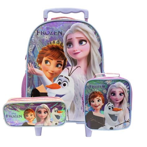 Kit Escolar Frozen Infantil R Mochilete 10610 Lancheira Térmica 10614
