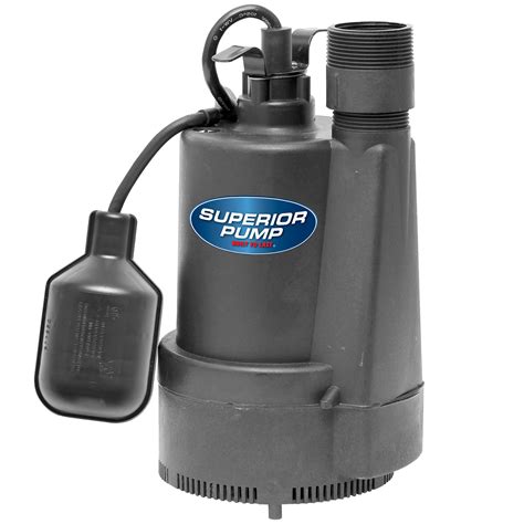 Superior Pump 92330 Thermoplastic Sump Pump With Tethered Float Switch At