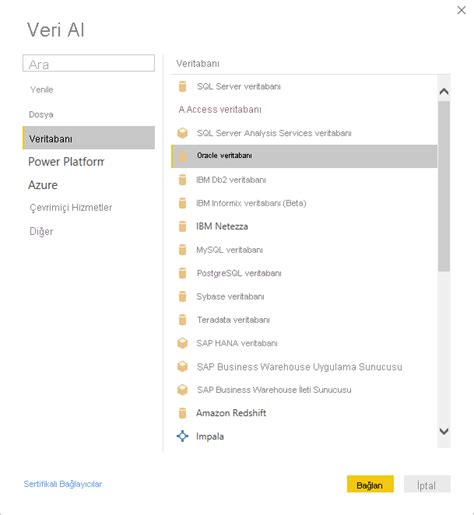 power bi desktop la oracle veritabanına bağlanma power bi microsoft