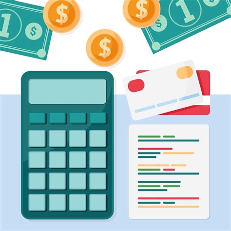 Free Vector Hand Drawn Credit Assessment Concept With Calculator