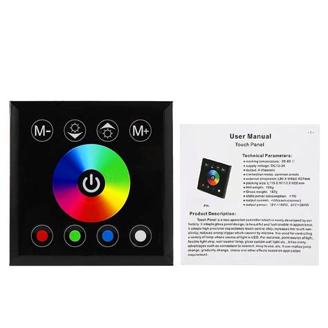 Wall Mounted Colorful Rgbw Led Touch Panel Controller Dimmer Switch For