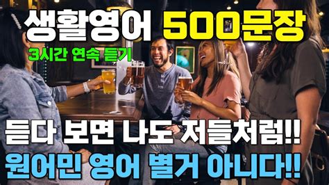 원어민이 입버릇처럼 그냥 막 쓰는 영어 표현 500문장｜편하게 틀어 놓고 흘려듣기 하세요｜반복하여 듣다 보면 툭 튀어나오는