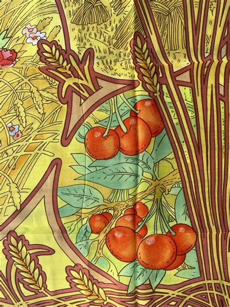 Vintage Art Nouveau Alphonse Mucha Scarf Gem