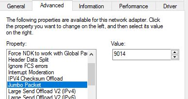 SQL Server Powershell And More Set Jumbo Frames To MAX For Improving Data Transfer Setting