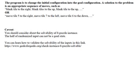 1 8 Puzzle Problem A Search Algorithm Is Required