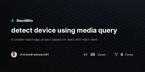 Detect Device Using Media Query Stackblitz