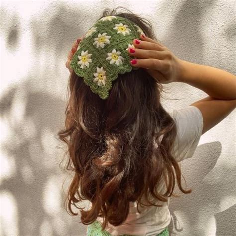 Jual Crochet Bandana Crochet Headband Bando Rajut Bandana Rajut