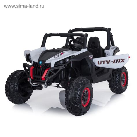 Электромобиль «БАГГИ», полный привод 4WD, кожаное сидение, цвет белый ...